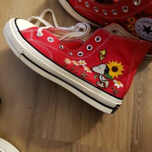 Pet Embroidered Converse, Cat Embroidered Converse, Flower Shoes Custom ...