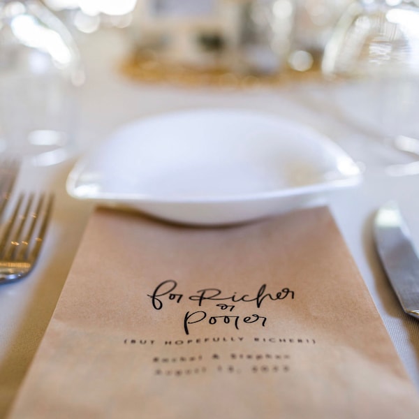 For Richer or Poorer Favor Bags || Wedding Scratchers Favor, Wedding ...