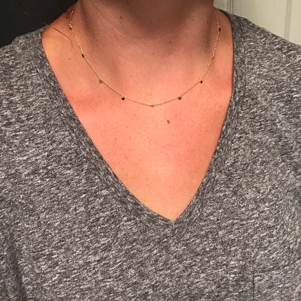 Coin Necklace, Disc Necklace, Coin Drop Necklace, Gold Chain Choker ...