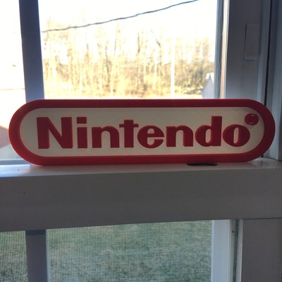 Nintendo Video Game Logo Sign 8.5in 3D Printed, Man Cave, Game Room ...