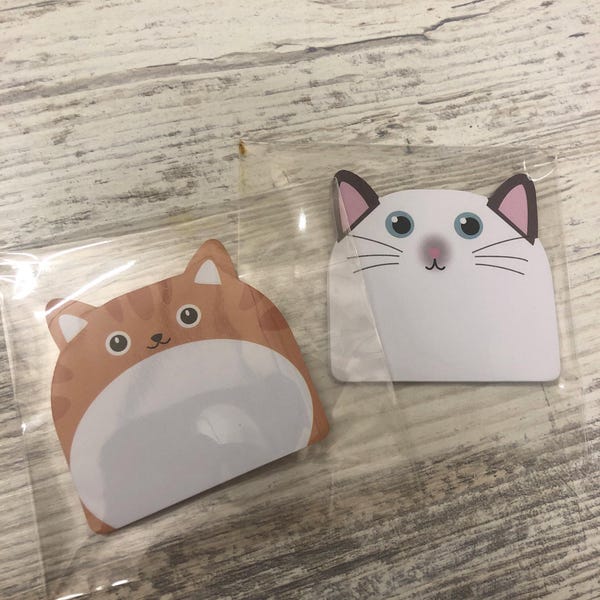Cute Cat Shaped Sticky Notes (select Your Own), Cat Lover Gift, Cat Mom ...