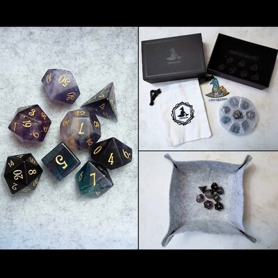 Dnd Dice Set Obsidian Set Raised Dice for Dungeons and Dragon, RPG Game ...
