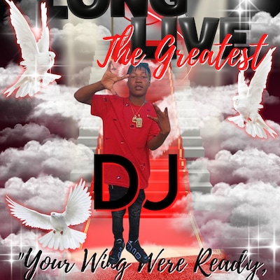 Red Black Heaven Long Live Forever in Our Hearts Angel Wings Memorial ...