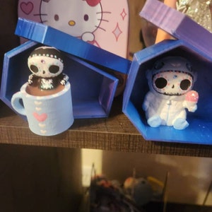 Original Sugar Skull Bunny Figurine Hand Painted 3D Printed - Etsy