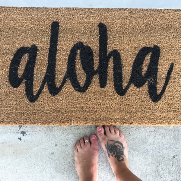 Aloha Doormat, Personalized Doormat, Custom Door Mat,welcome Mat ...