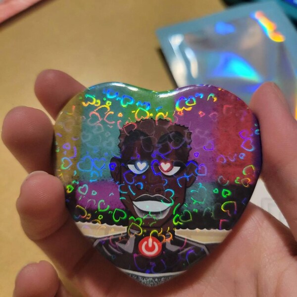 Date Everything Heart Holo Pins - Etsy