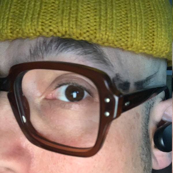 New Military Surplus Vintage Eyeglass Frames Bcg Birth Control Glasses Brown Acetate Etsy