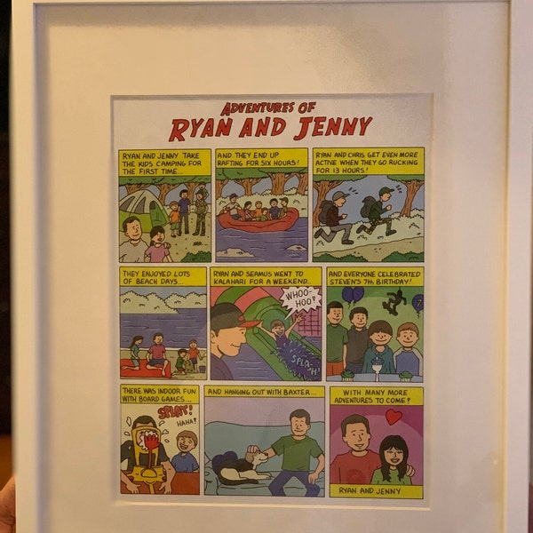 CUSTOM Color Comic Strip Made to Order - Etsy