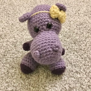 PATTERN: Hailey the Hippo Crochet Hippo Pattern Amigurumi Hippo Pattern ...