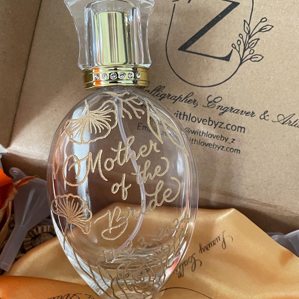 Engraved Perfume Bottle | Refillable Perfume Bottle | Mother of Bride ...