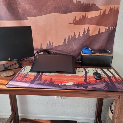 Cabin Nights Desk Mat Giant Mouse Pad Original Artwork - Etsy