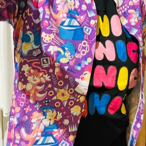 80s RETRO ARCADE Pattern Button up Shirt Sizes S-4X Video Games ...