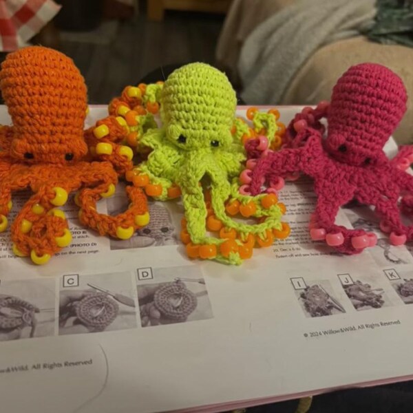 Beaded Fidget Octopus Crochet Pattern: Beginner Friendly, No Sew ...