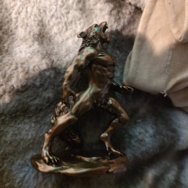 Vintage Werewolf Miniature Statue - Etsy
