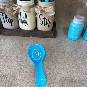 Personalized Spoon Rest Monogram Spoon Holder Mom / Grandma / Dad's ...