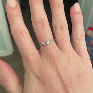 Sterling Silver Name Ring-personalized Ring-customized - Etsy