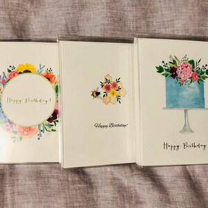 Birthday Note Card Set, Set of 8, Variety Pack of Birthday Cards ...