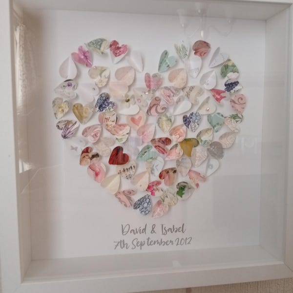 Wedding Card Frame, Wedding Keepsake, First Anniversary Gift, Wedding ...