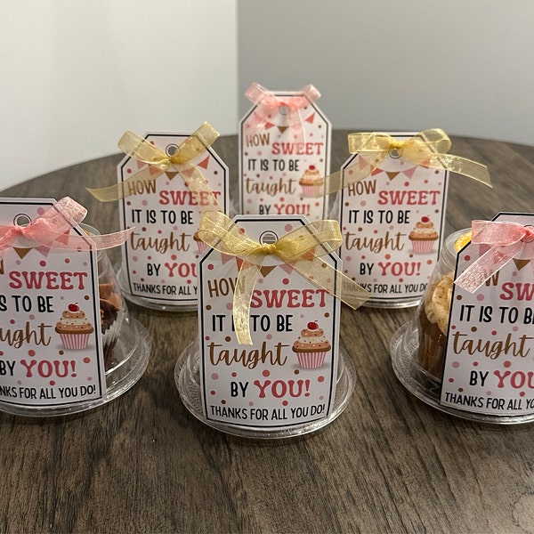 Teacher Gift Tags – 'how Sweet It is to Be Taught by You' (PDF Download ...