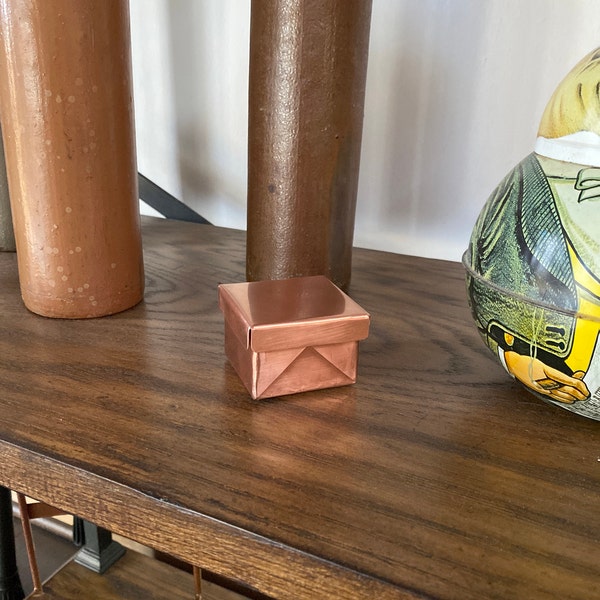 Solid Copper Box and Lid, Custom Stamping. Handmade. Wedding ...