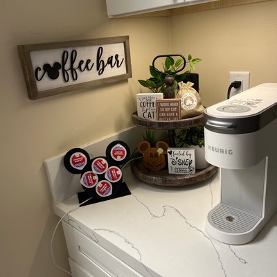 Coffee Bar Sign, Mickey Mouse Coffee Bar Sign, Disney Home Decor ...