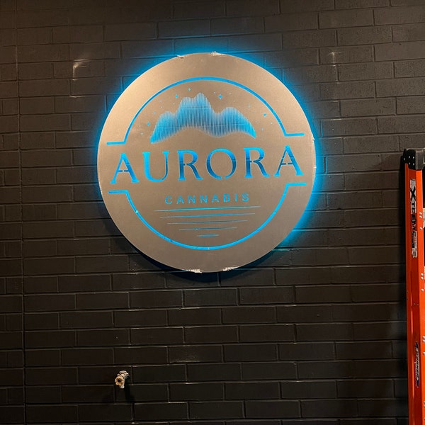 Personalized LED Metal Bar Sign: Custom Business Logo - Etsy