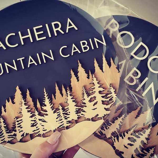 Digital File - Forest Round Name Sign SVG for Glowforge Laser Cutters ...