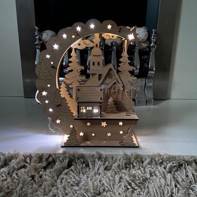 Night Light Laser Cut Files Cnc Router Plans DXF SVG CDR Lamp Vector ...