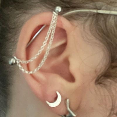 925 Sterling Silver Double Chain for Industrial Scaffold - Etsy