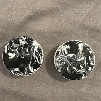 Plugs-concave Plugs-smoke Plugs-resin Plugsblack/white Smoke - Etsy