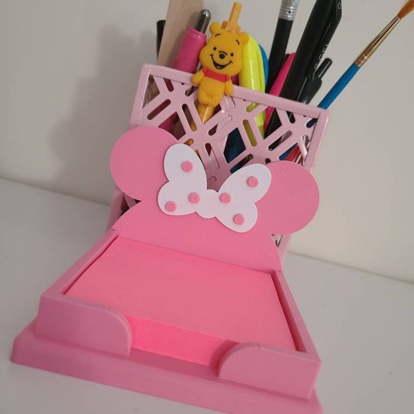 Minnie Mouse 3D Printed Disney Sticky Note Holder for Desk, Work ...