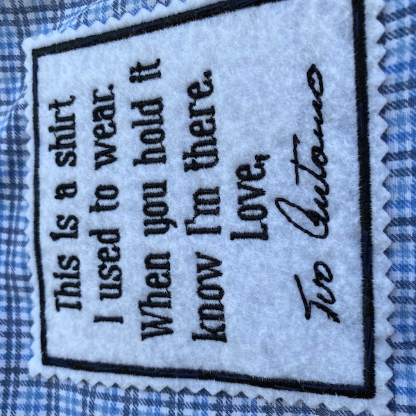 PATCH for Memory Pillow Custom Signature - Etsy