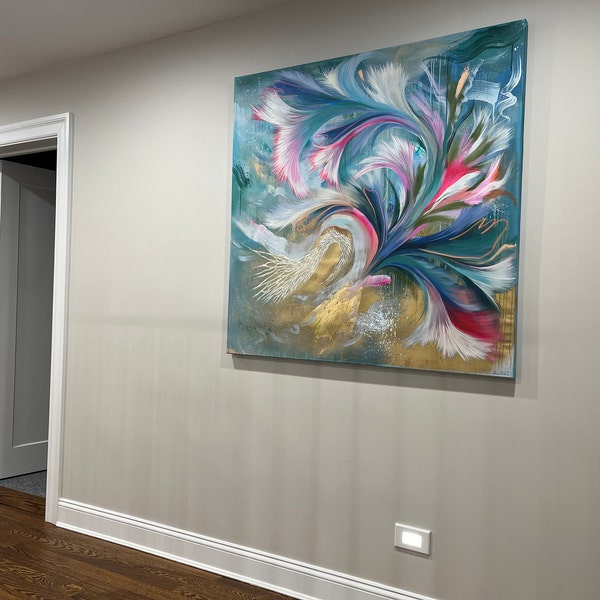Abstract Colorful Painting, Original Wall Art, One of a Kind Art ...