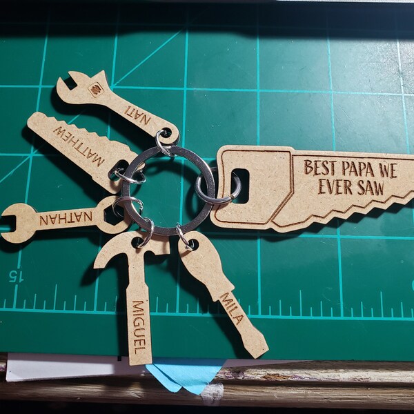 Dad Keychain From Kids | for Dad | for Grandpa | Father's Day Gift ...