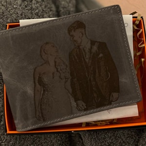 Mens Wallet Personalized Mens Wallet Engraved Photo in - Etsy