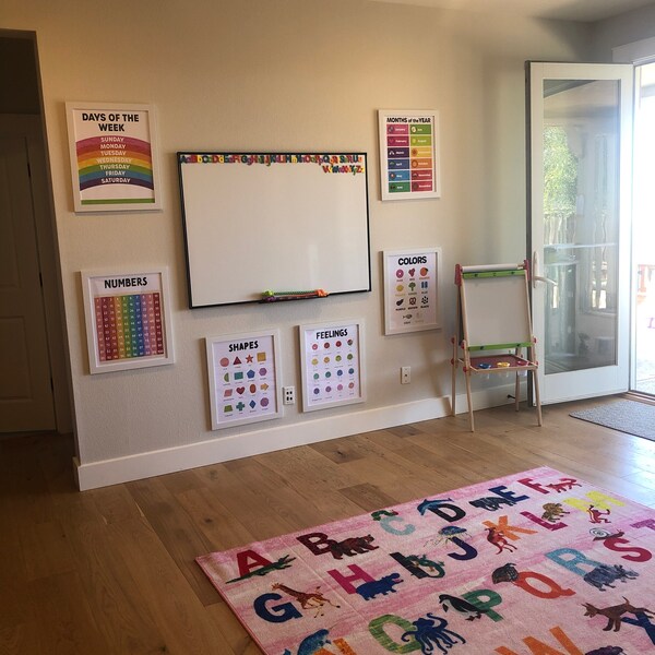 Rainbow Days of the Week Poster | Nursery Art | Children's Print ...