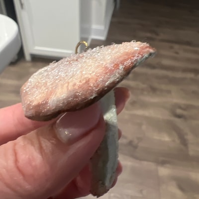 Clay Mushroom Ornament, Sparkly Polymer Ceramic Christmas Tree Decor ...