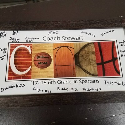 Basketball Coach Team Signature Print Basketball Coach Team - Etsy Canada