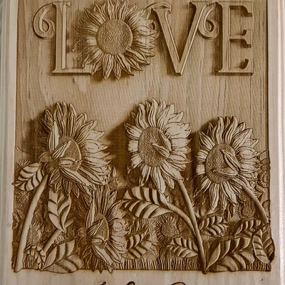 Digital Design File Love Flowers Glowforge Laser Ready Engrave SVG 10 X ...