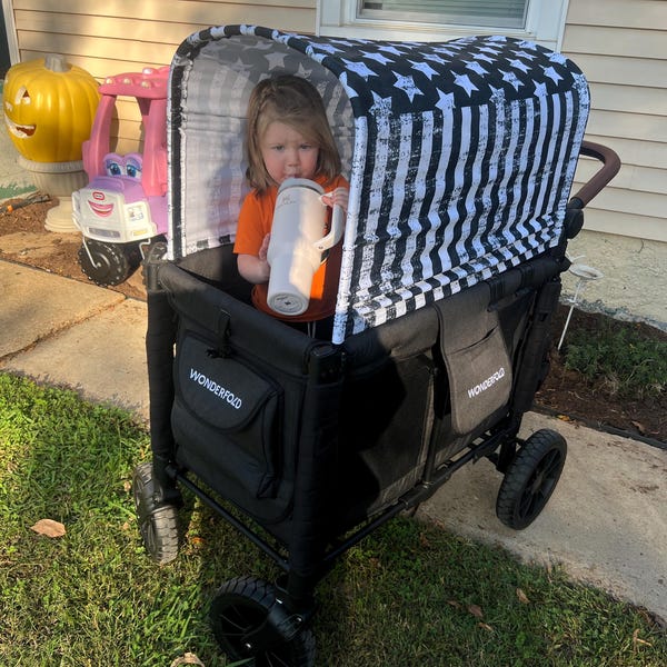 UPF50 Custom Mesh-sided Full Canopy Wonderfold, Rainbow Baby, Joymor ...