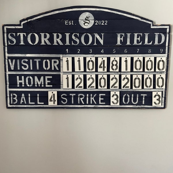 Custom GOLF Rustic Vintage Sports Scoreboard - Etsy