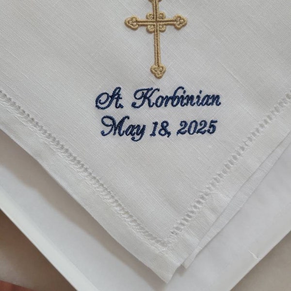 Personalized First Communion Handkerchief Gift- for Boy - Etsy
