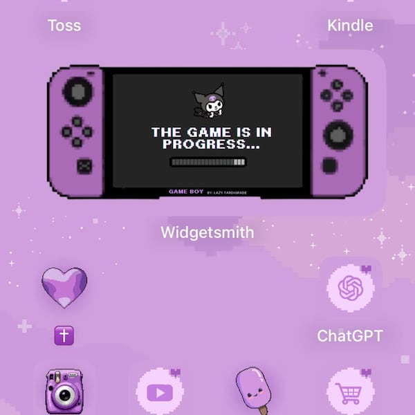 Purple Gamer Pixel App Icons | iPhone & Android Icons, Ios 18 Icons ...