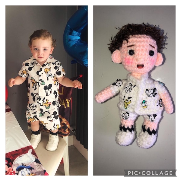 Custom Crochet Doll, Custom Portrait Doll, Mini Me Doll, Look Alike ...