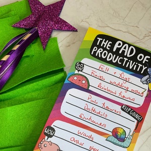 The Pad of Productivity to Do List Rainbow Pad - Etsy