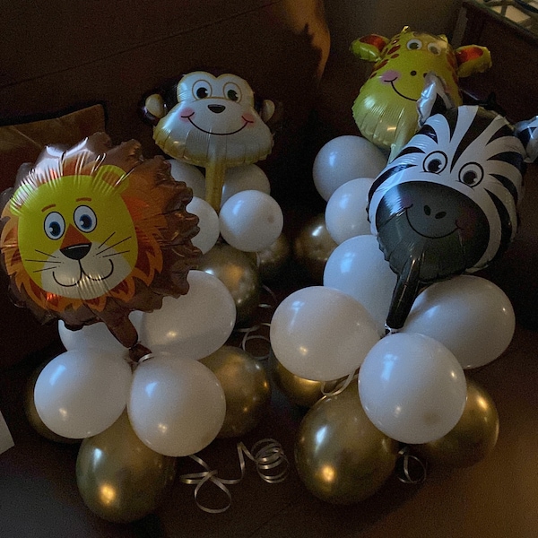 DIY Mini Safari Balloon Sculptures, Colours of Your Choice, Mini Foil ...