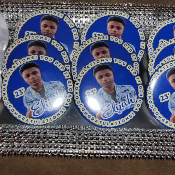 Grad Button Templates Templates Graduate Senior Class of 2023 Editable ...