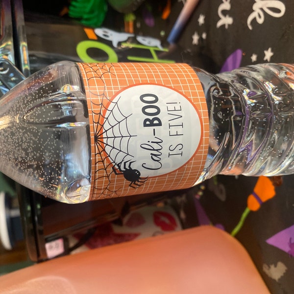 Halloween Water Bottle Labels WATERPROOF - Custom Halloween Party ...