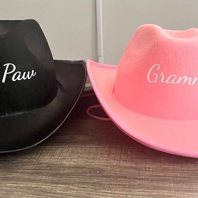 Pink Cowboy Hat With Rhinestone Fringe and Rhinestone Hat Band, Bridal ...