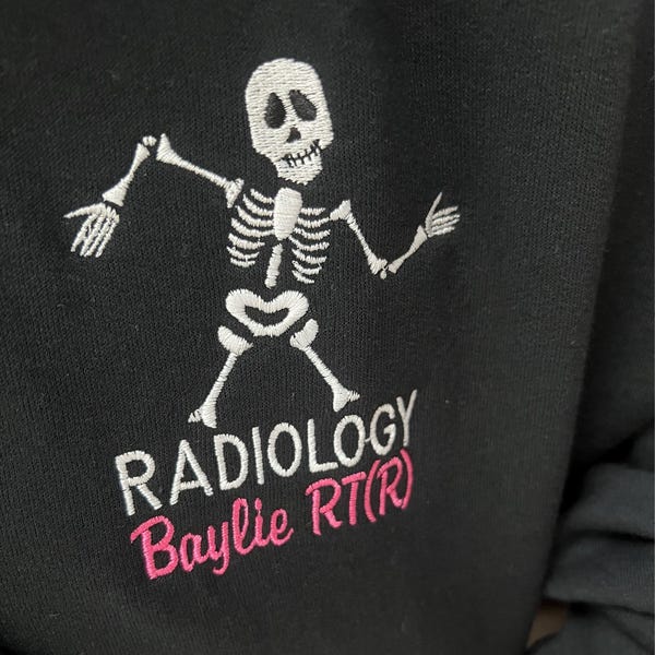 Personalized Skeleton X-ray Fleece Jacket, Radiology, Occupational ...